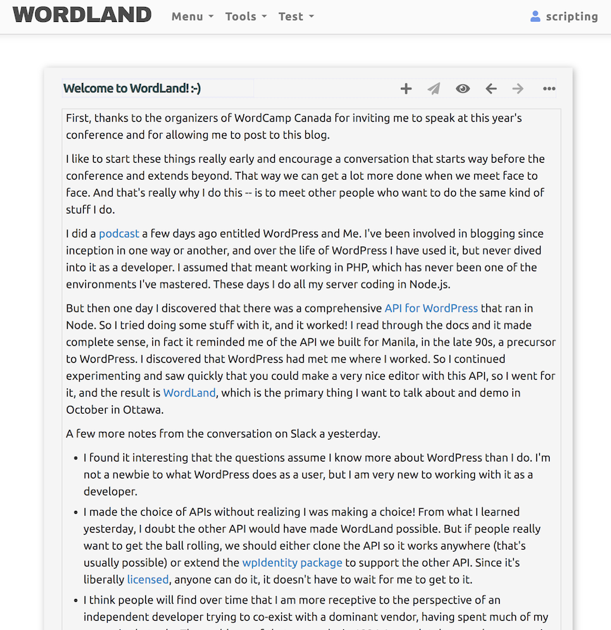 Welcome to WordLand! :-) – WordCamp Canada 2025